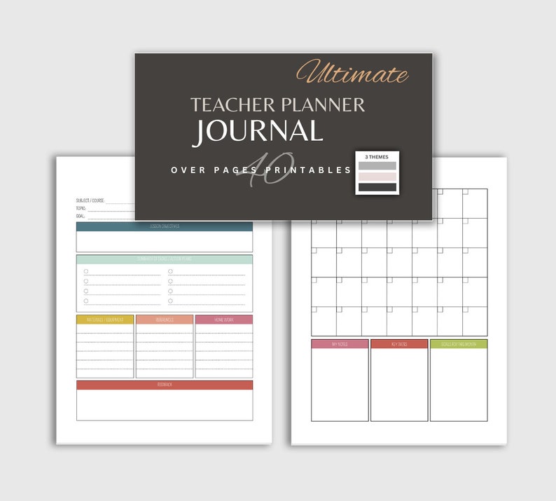 Teacher Planner, Academic Agenda, School Organizer, Lesson Plan Book ...