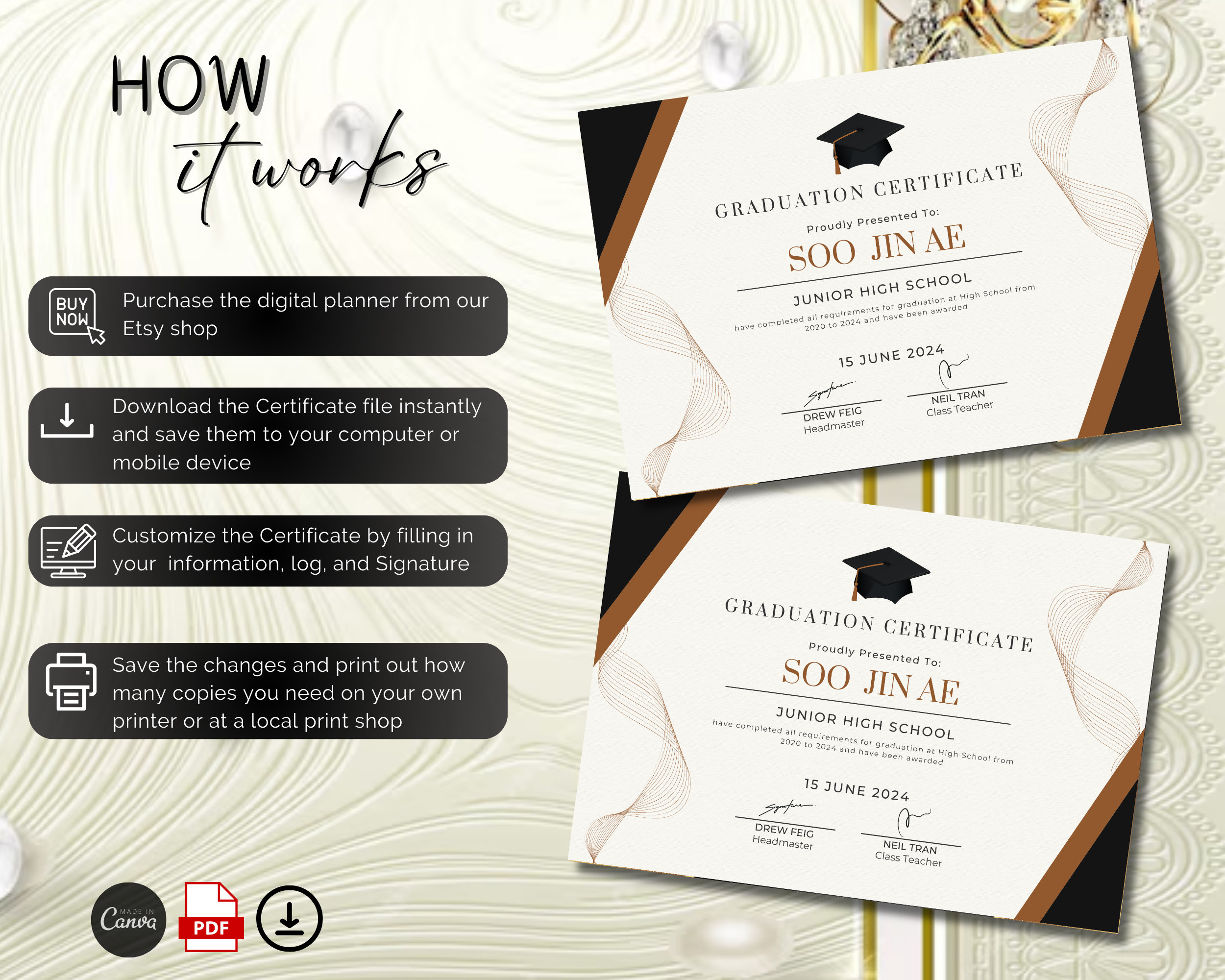 Graduation Certificate Holder, Diploma Display Frame, Document Frame ...