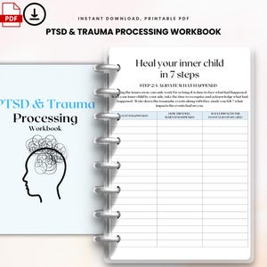 PTSD & Trauma Processing Workbook, Mental Health Journal, Workbook for ...