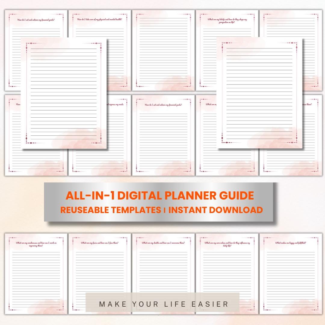 Self-discovery Prompt Journal, Reflection Notebook, Guided Writing ...