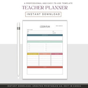 Teacher Planner, Academic Agenda, School Organizer, Lesson Plan Book ...