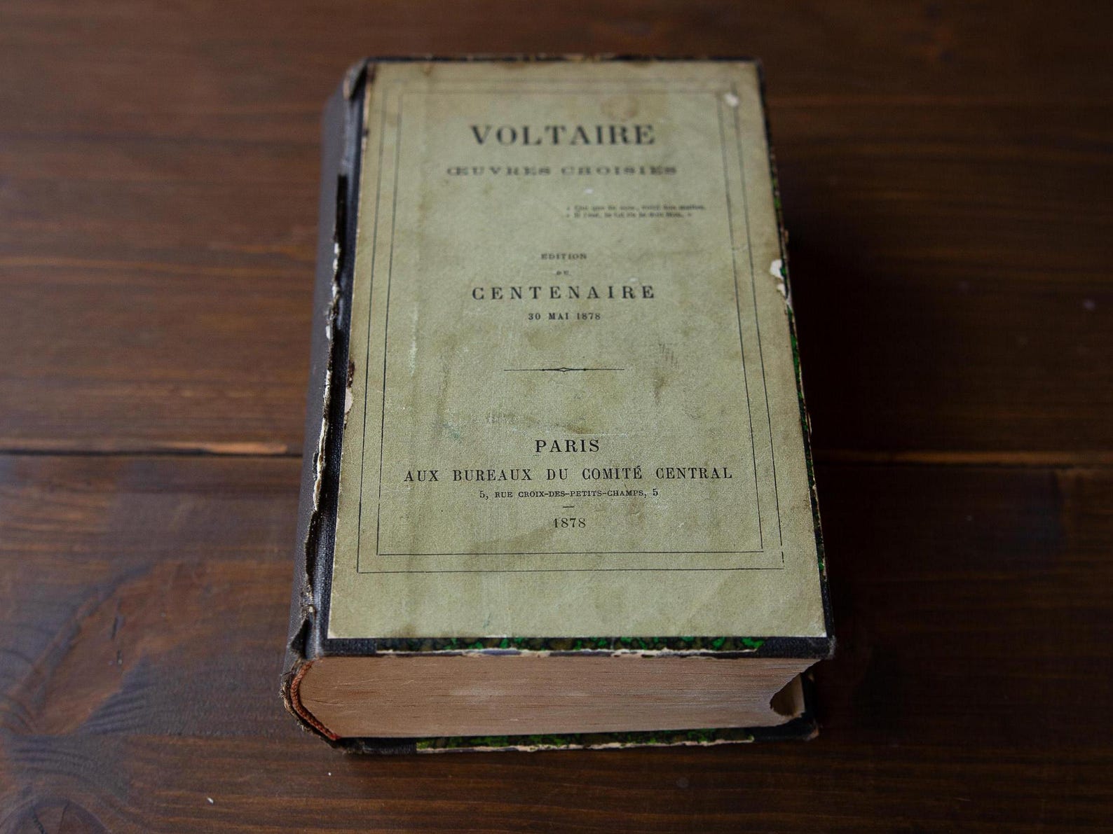 1878 Rare Antique French Book VOLTAIRE OEUVRES CHOISIES. Paris, Aux ...