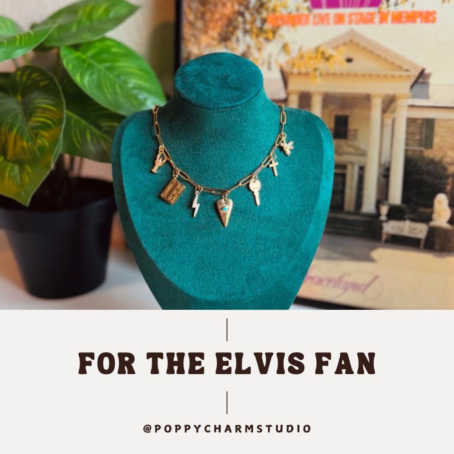 Custom Charm Necklace for Elvis Fans. Gift for Elvis Fans, Elvis Gift ...