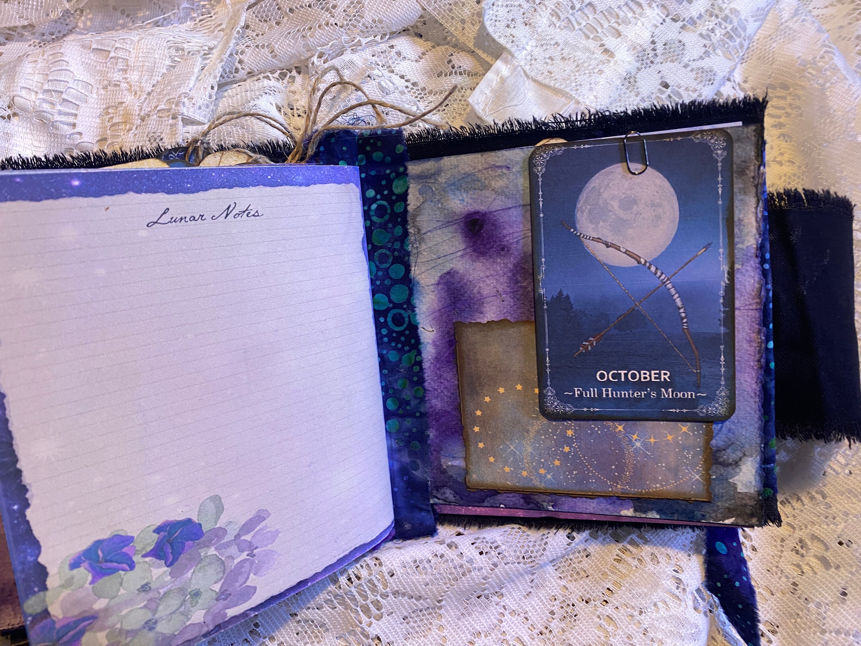 Square 6x6 Moon Journal Lunar Phases Watercolor Pages - Etsy
