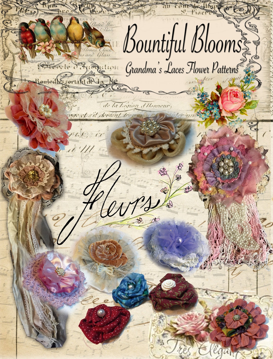 Fabric Flower Making Tutorial: DIY Wedding Decor, Lace & Shabby Chic ...