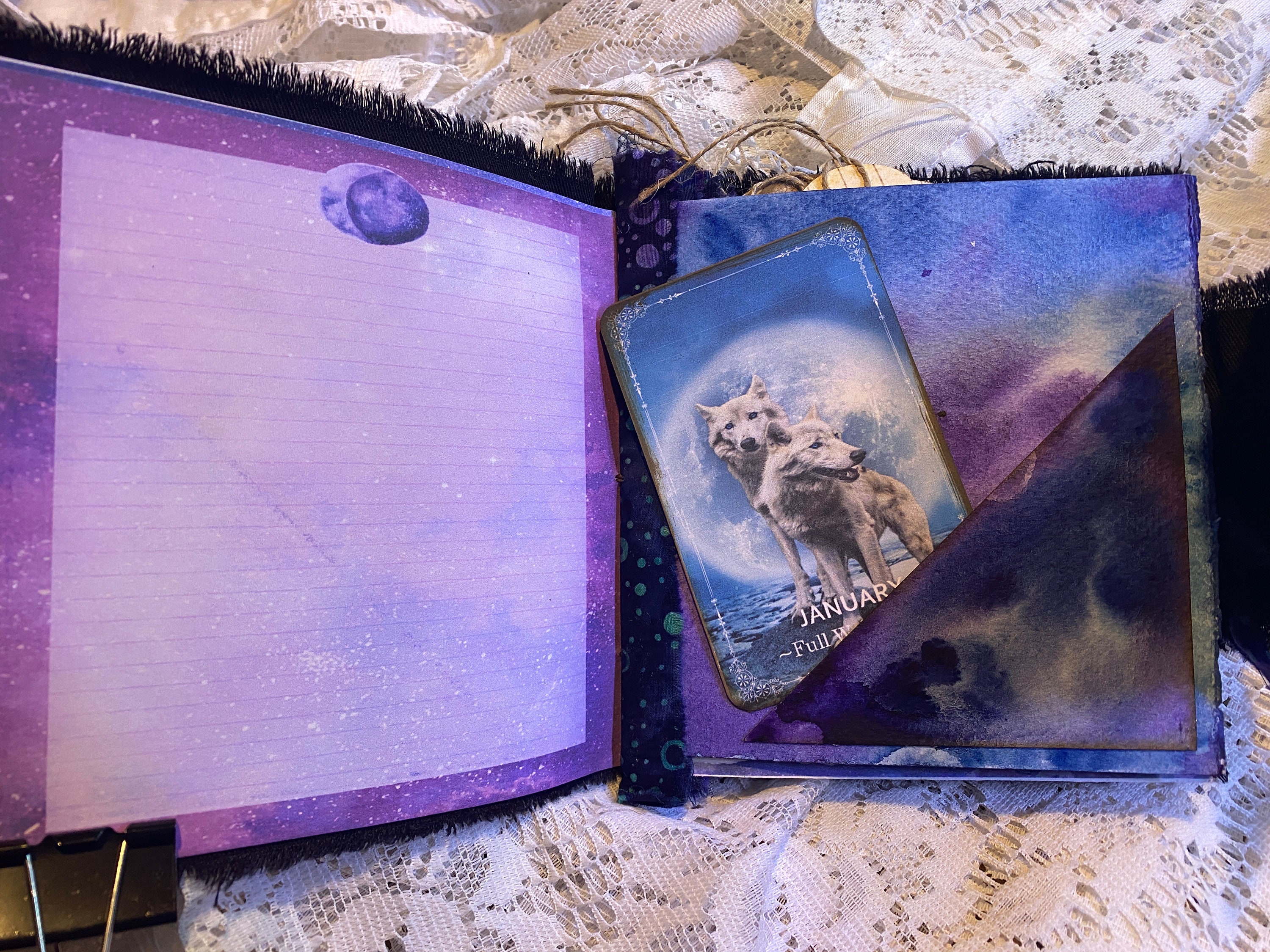 Square 6x6 Moon Journal Lunar Phases Watercolor Pages - Etsy