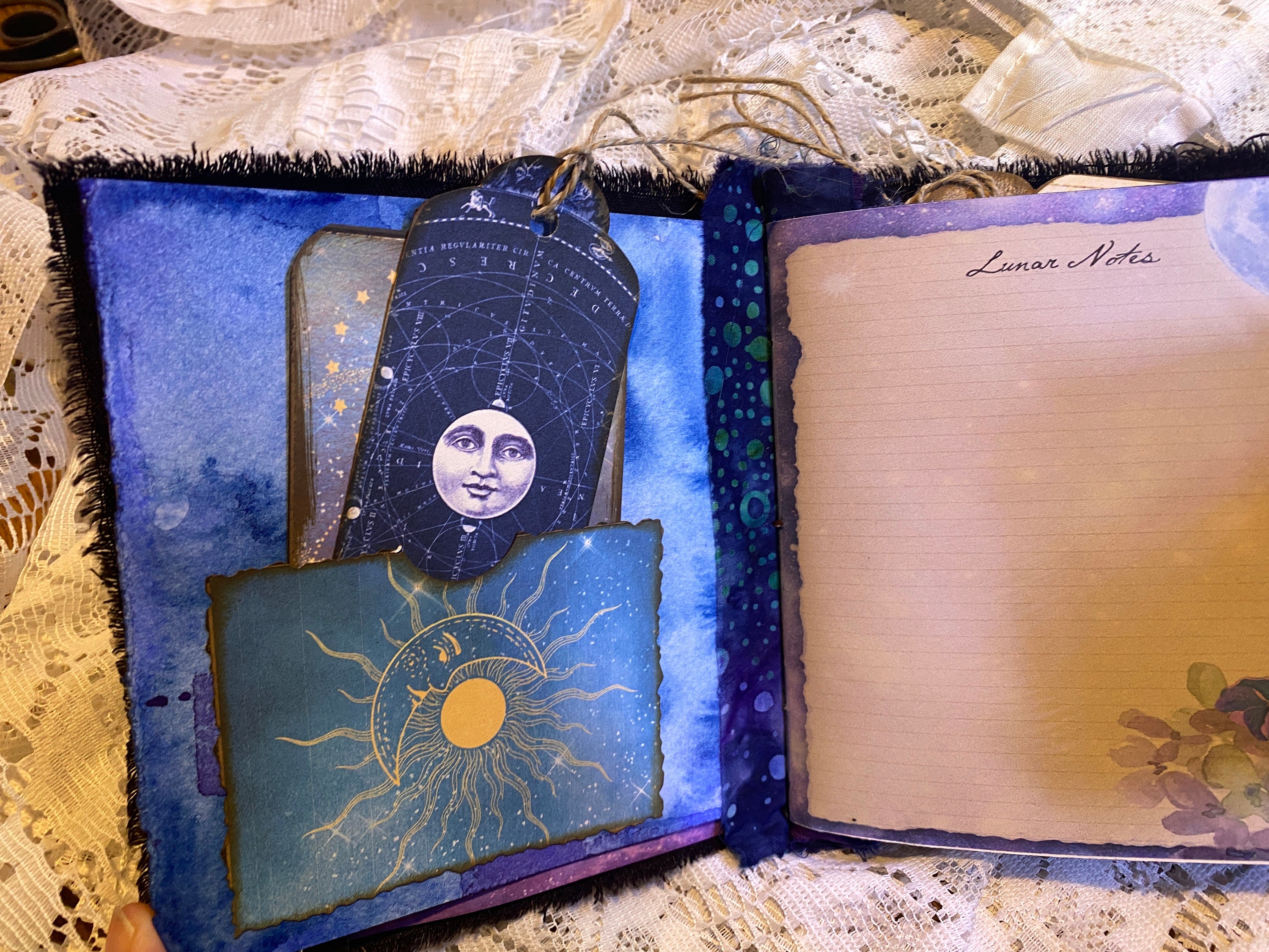 Square 6x6 Moon Journal Lunar Phases Watercolor Pages - Etsy