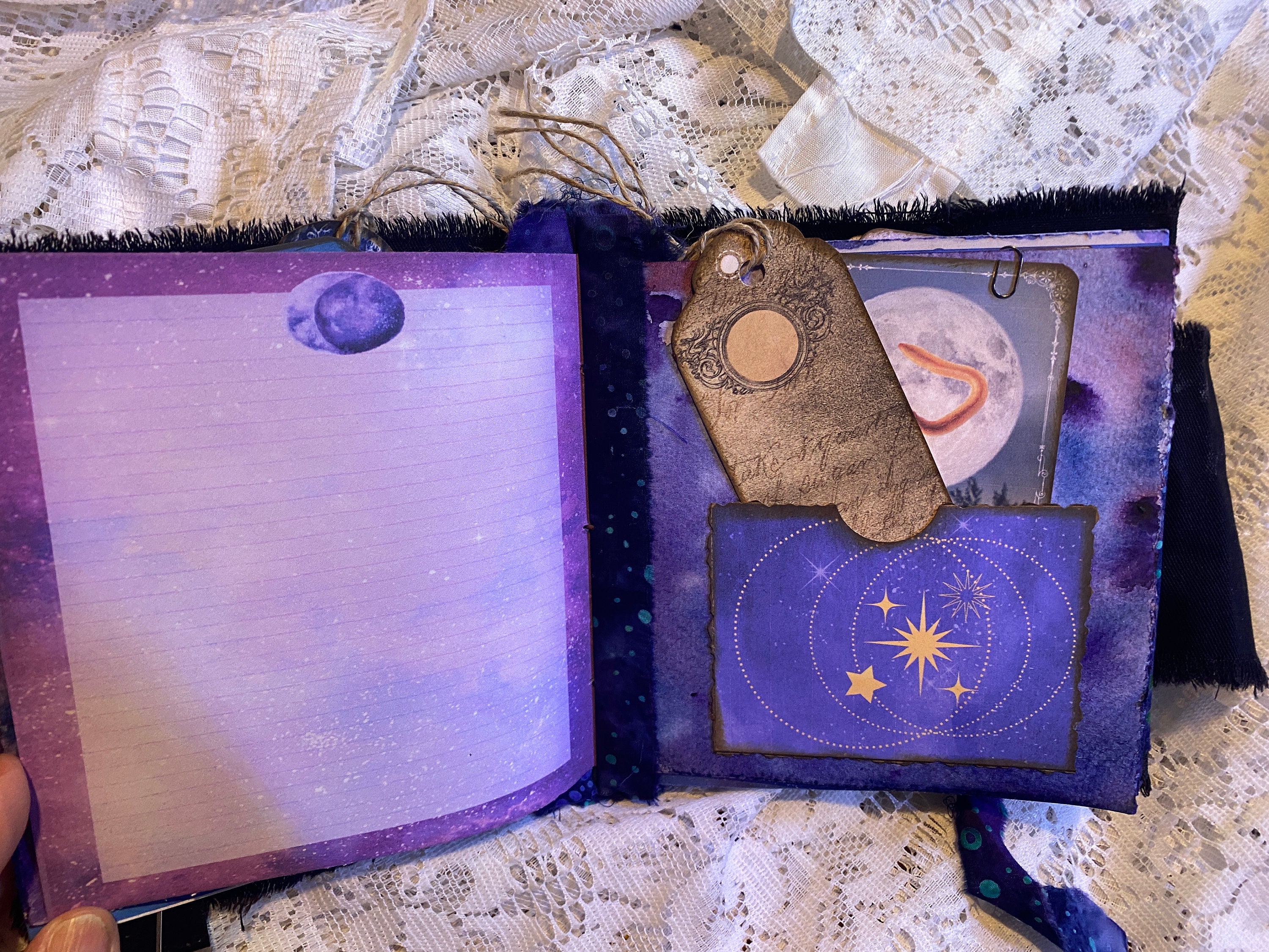Square 6x6 Moon Journal Lunar Phases Watercolor Pages - Etsy