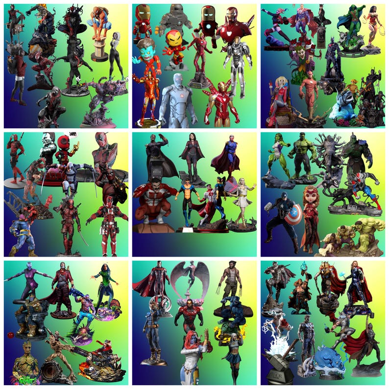 PACK ANIME STL Files for 3d Printing, Intant Download Drive Link, Stl ...