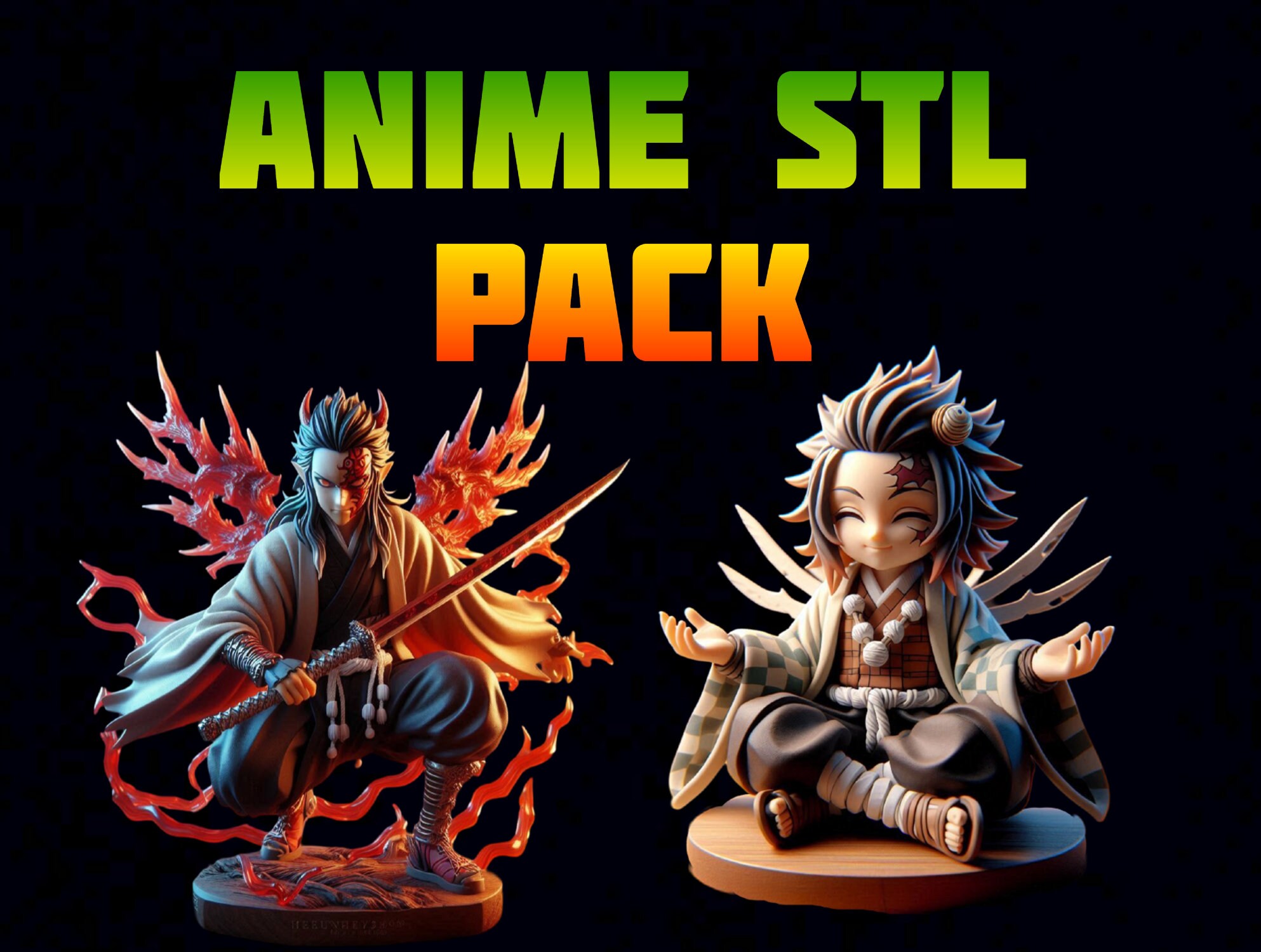 PACK ANIME STL Files for 3d Printing, Intant Download Drive Link, Stl ...