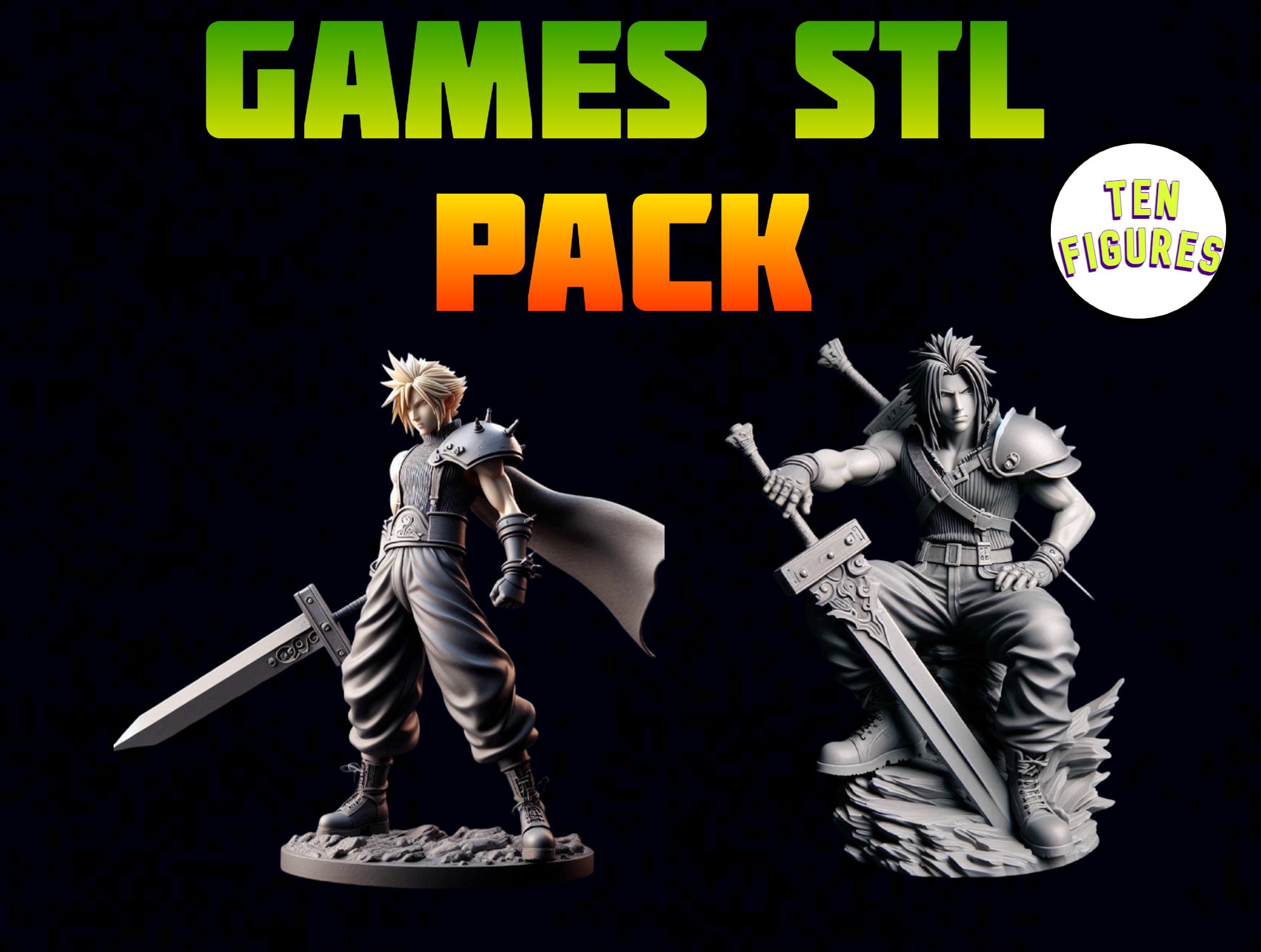 PACK GAMES STL Files for 3d Printing, Intant Download Drive Link, Stl ...