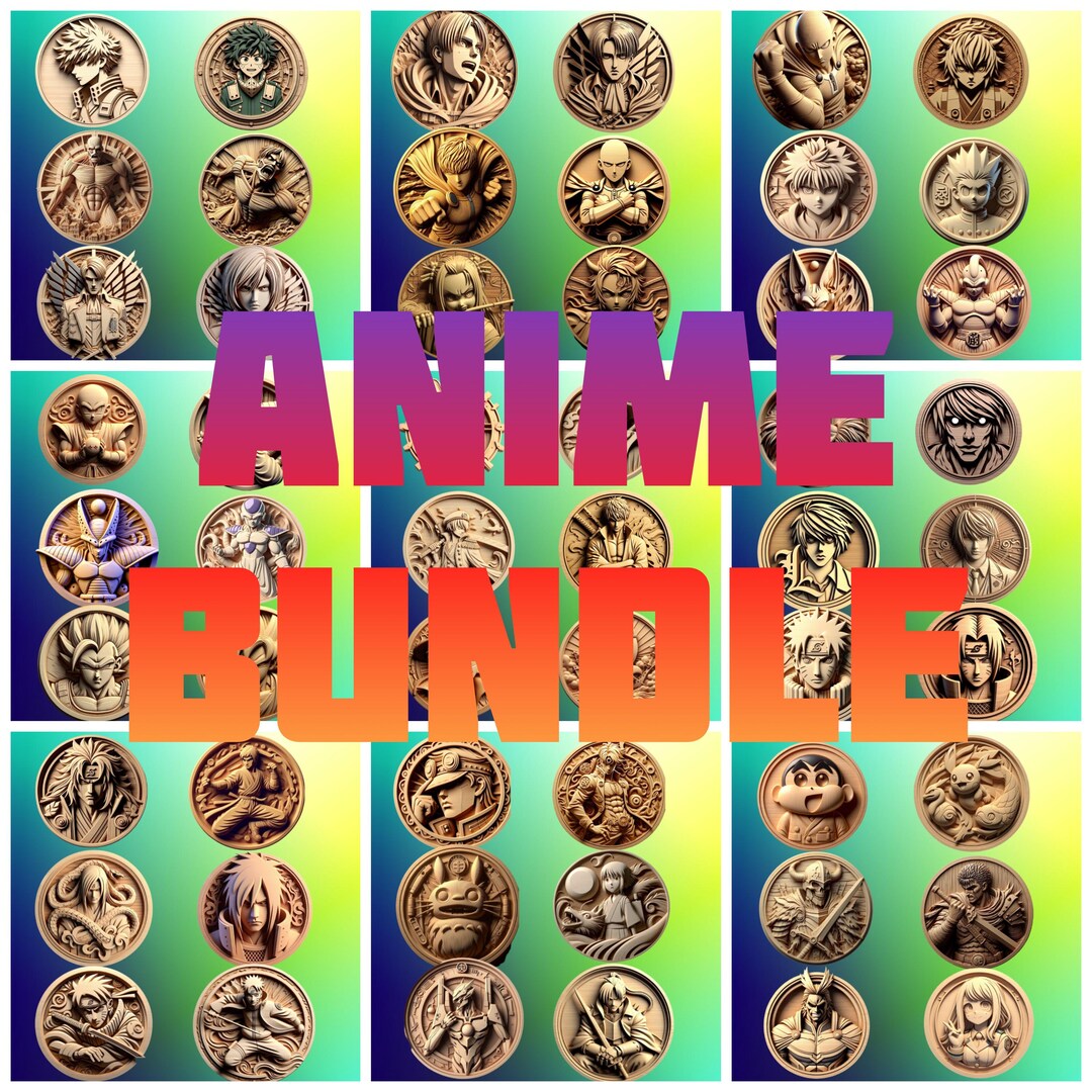 ANIME BUNDLE LASER Engraving Desings for Diode Lasers,co2 Laser, Fiber ...