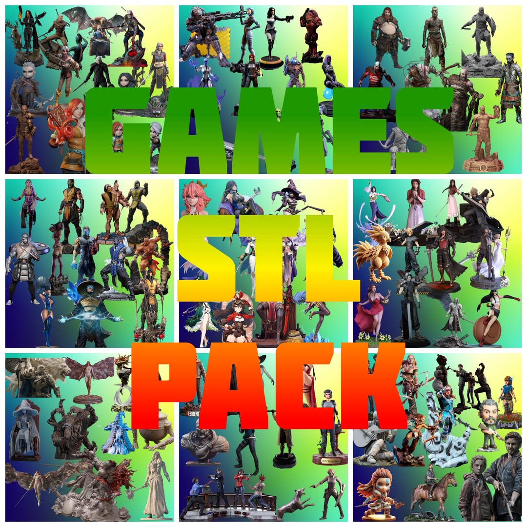 Mega PACK GAMES STL Files for 3d Printing, Intant Download Drive Link ...