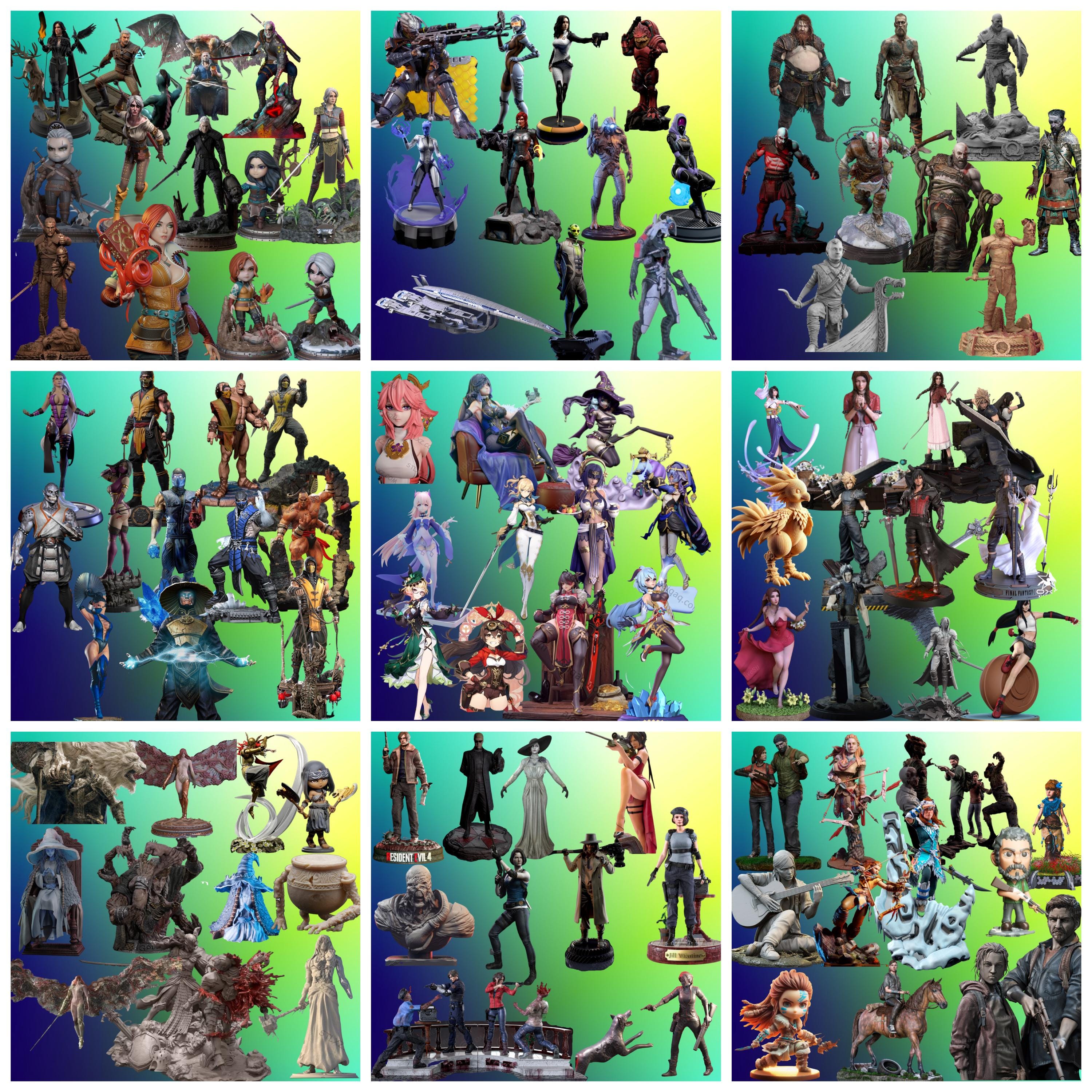 PACK ANIME STL Files for 3d Printing, Intant Download Drive Link, Stl ...