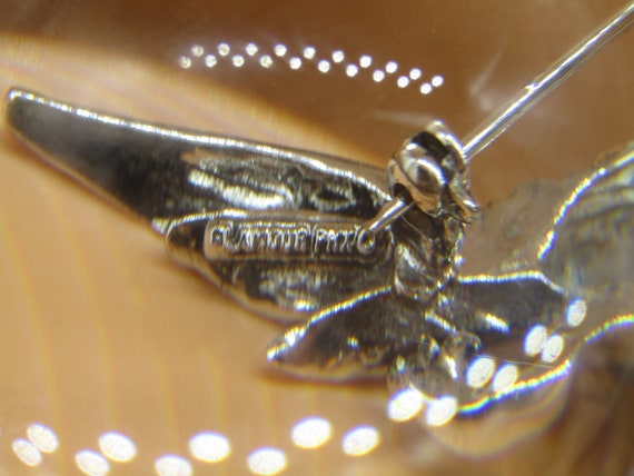 Vintage Glamour Phoenix Road Runner Pin Brooch Silver… - Gem