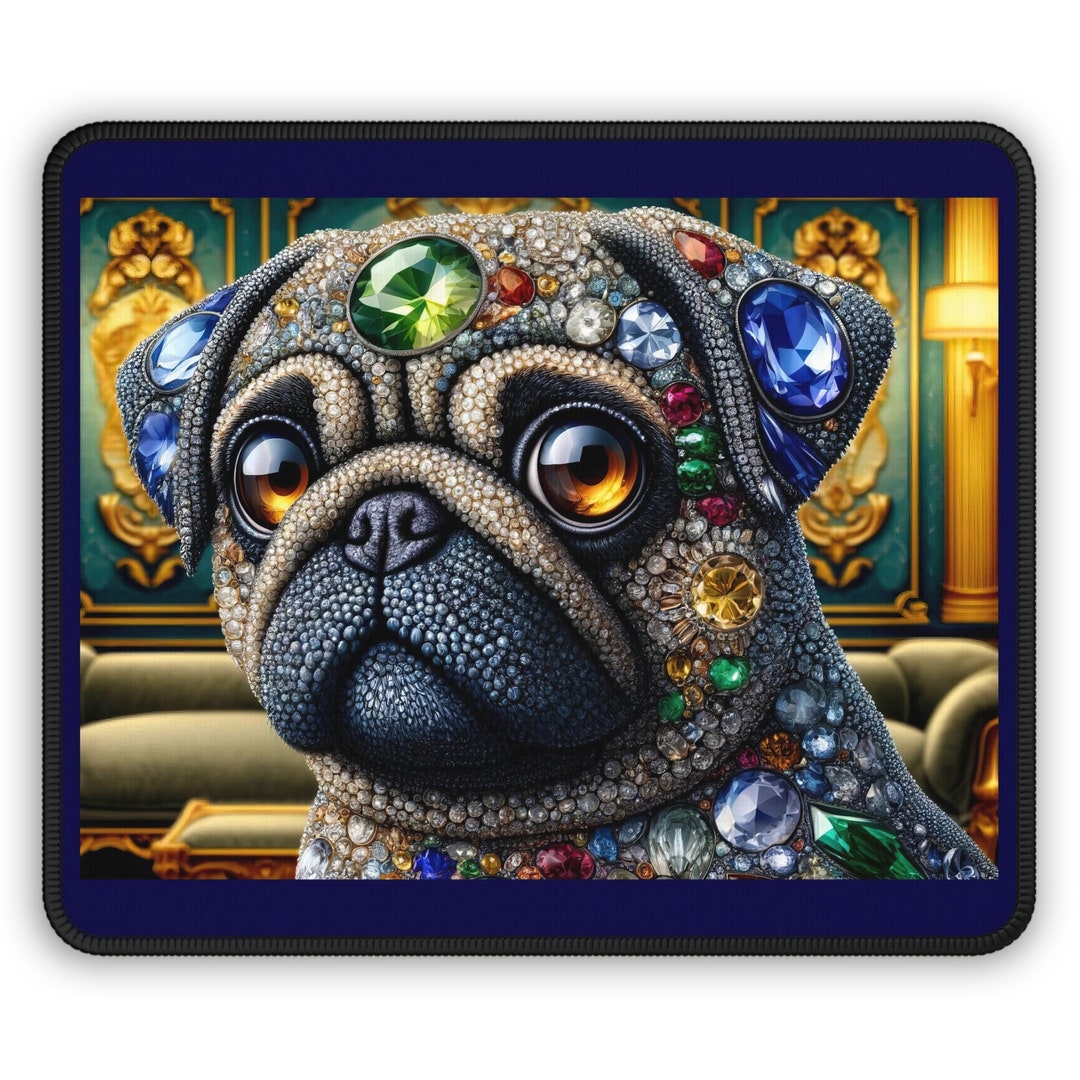 Gaming Mouse Pad Pug Large Rectangular Pug Mouse Pad 9"x7" Mouse Pad ...