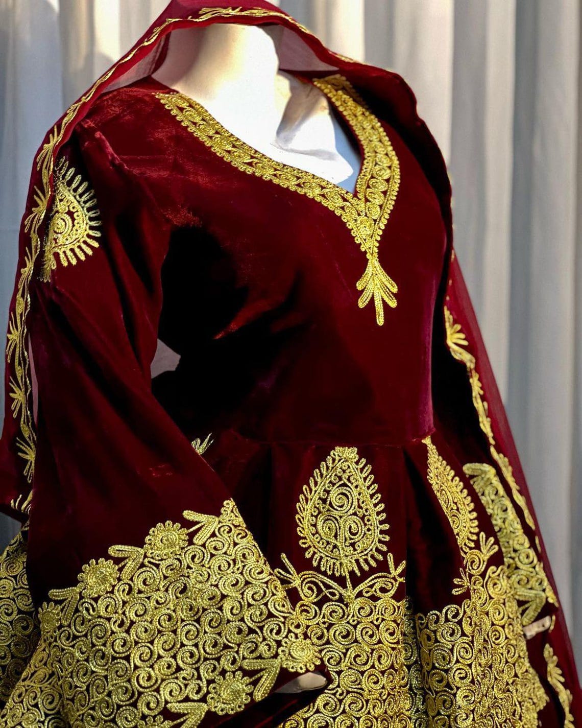 Afghan Long Indian Turkisk Style Nikkah Maxi Dress for Bride - Etsy