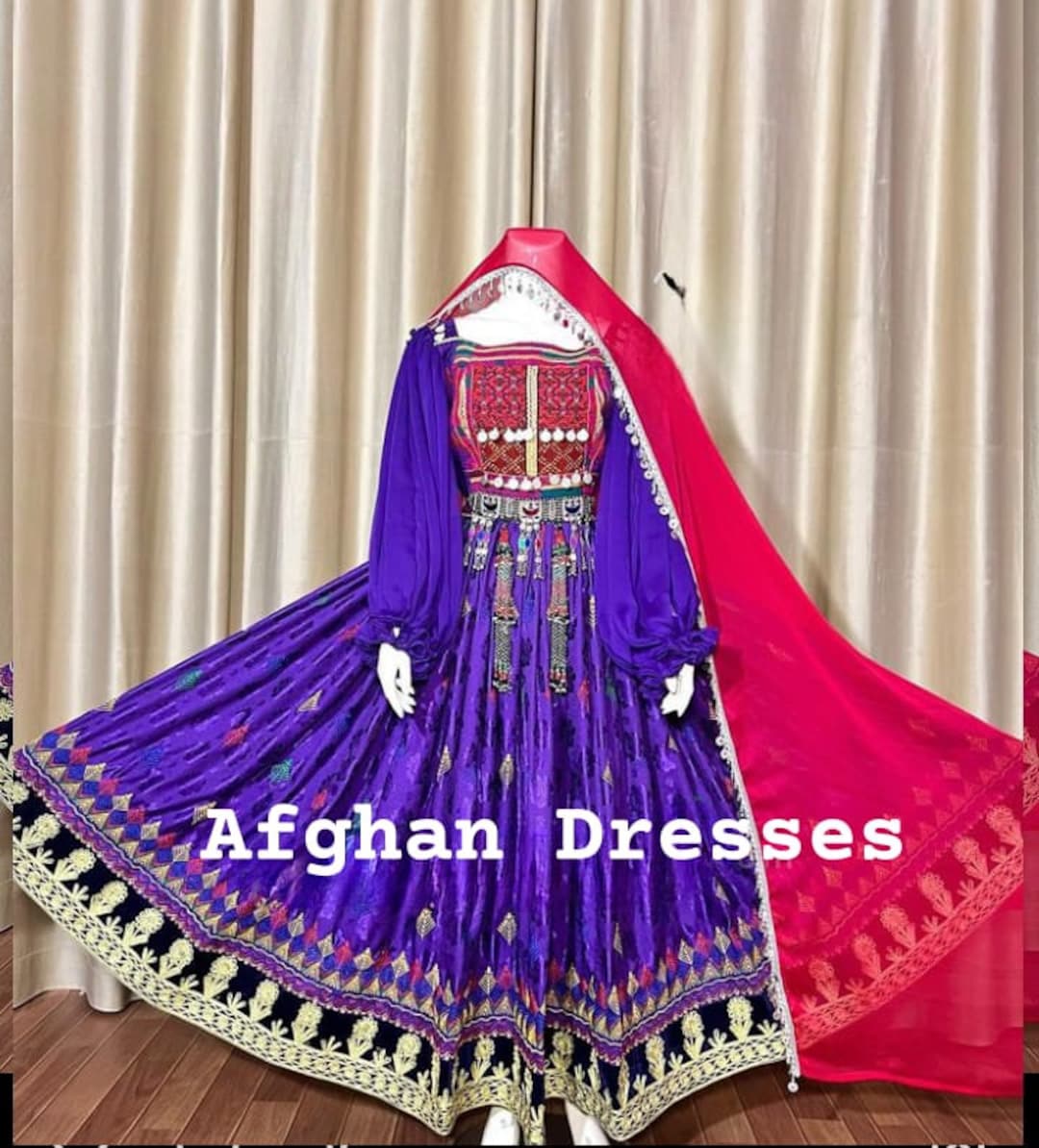 Modren Long Afghan Kochi Style Arabic and Turkish Party Dress for Women ...