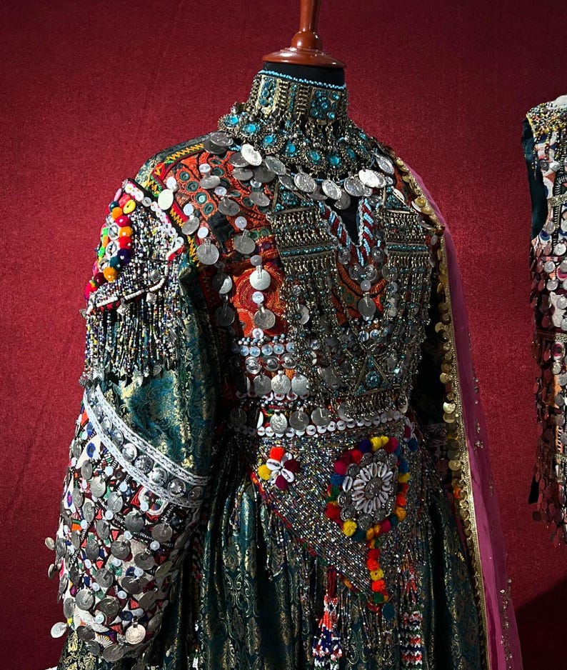 Afghan Modren Vintage Couple Bridal Dress and Wasket Indian and Arabic ...