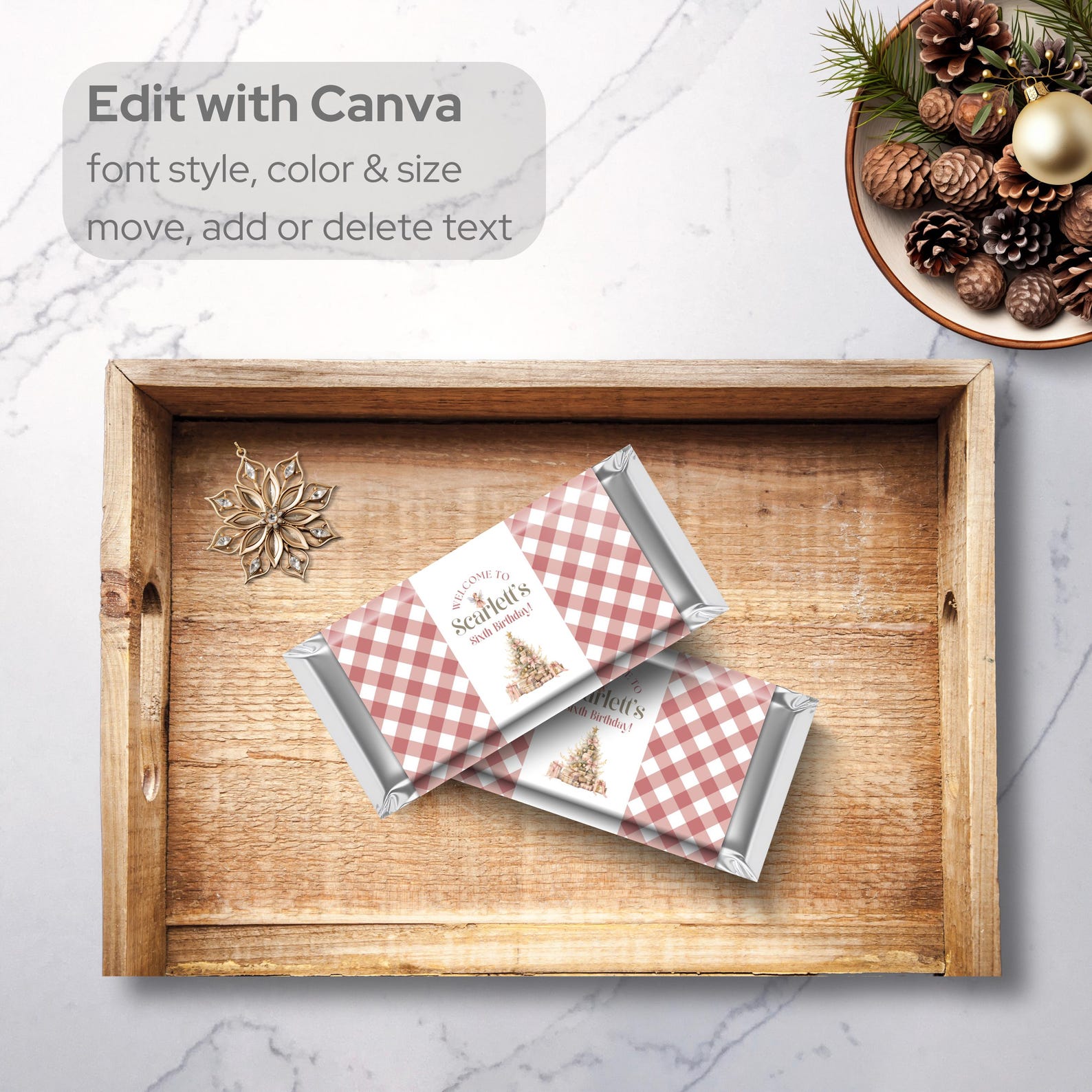 Nutcracker Ballet Chocolate Bar Wrapper Template, Candy Bar Wrapper ...