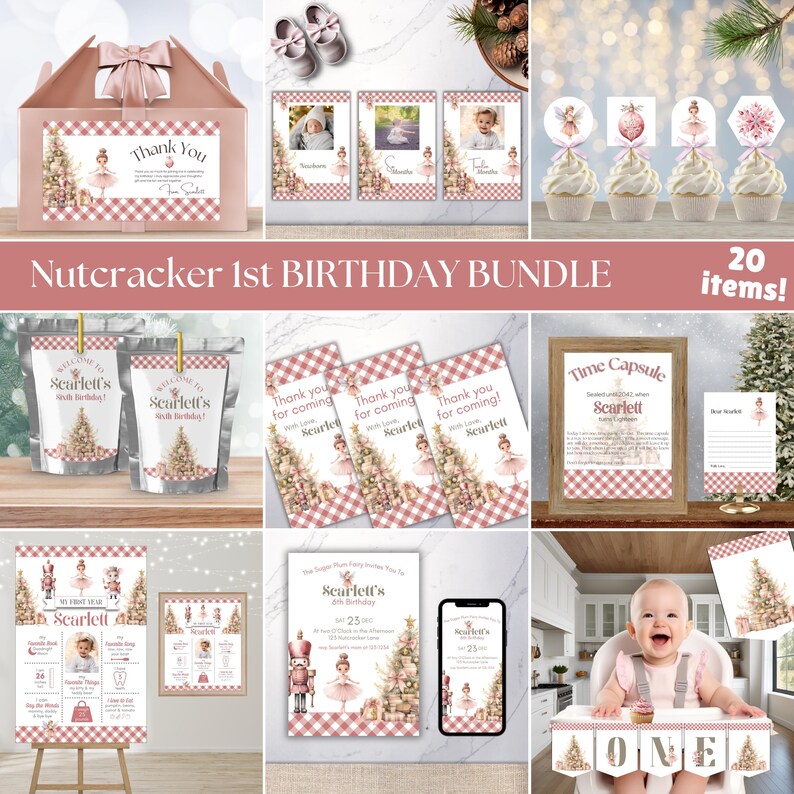 Nutcracker Ballet Coloring Pages, Printable Bundle, Santa, Reindeer ...