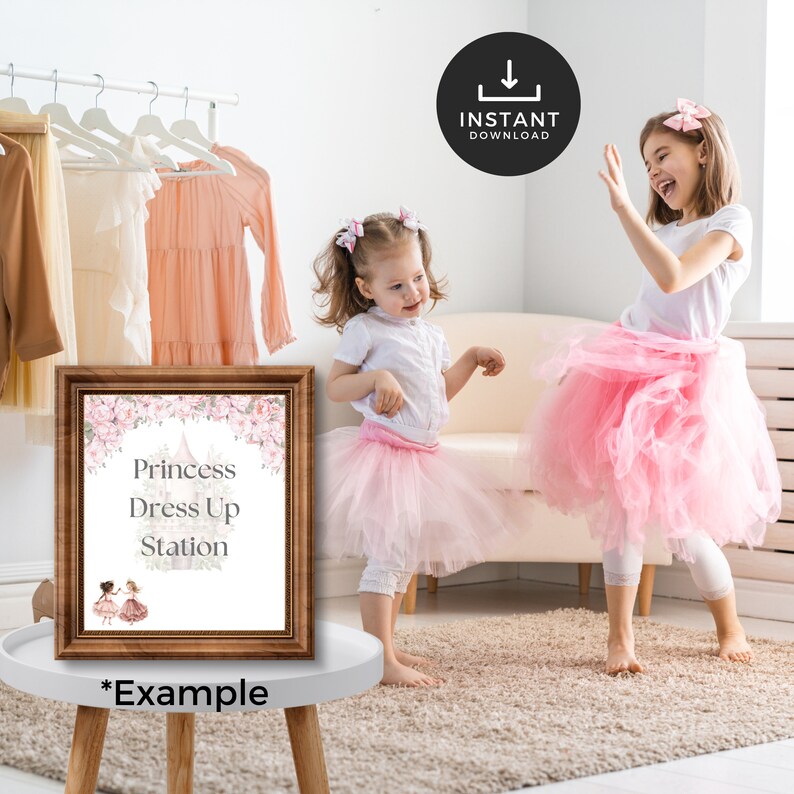Princess Custom Sign Template, Blank Table Sign, Instant Download ...