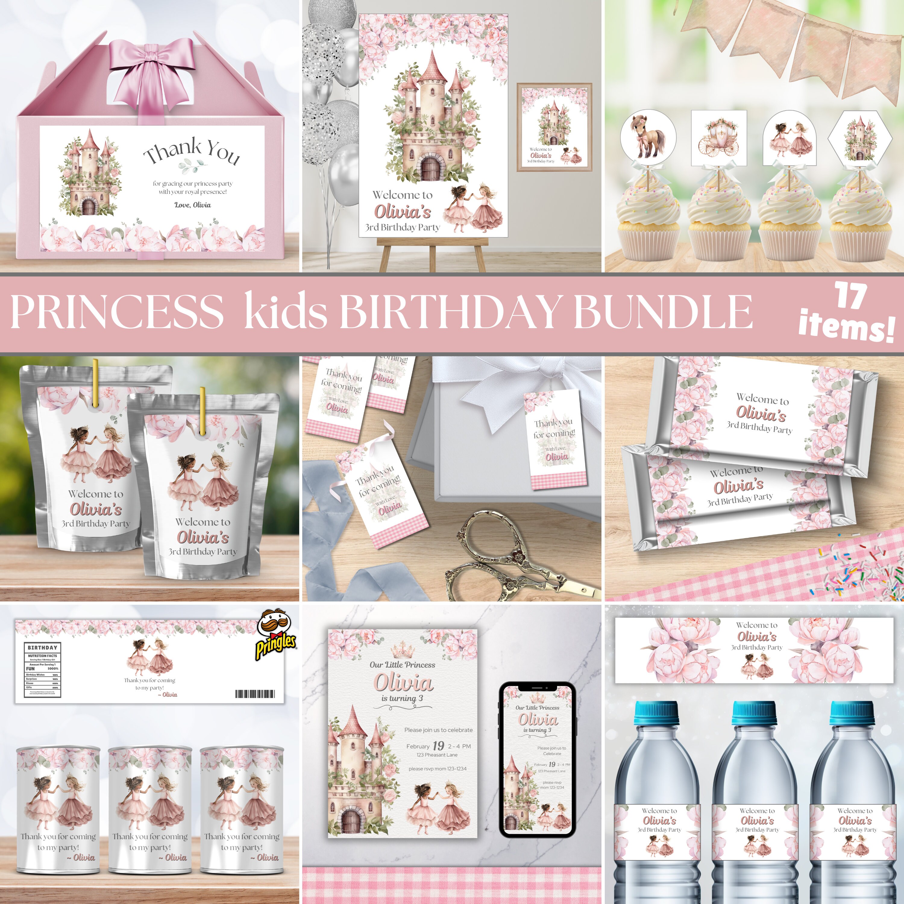 Princess Custom Sign Template, Blank Table Sign, Instant Download ...