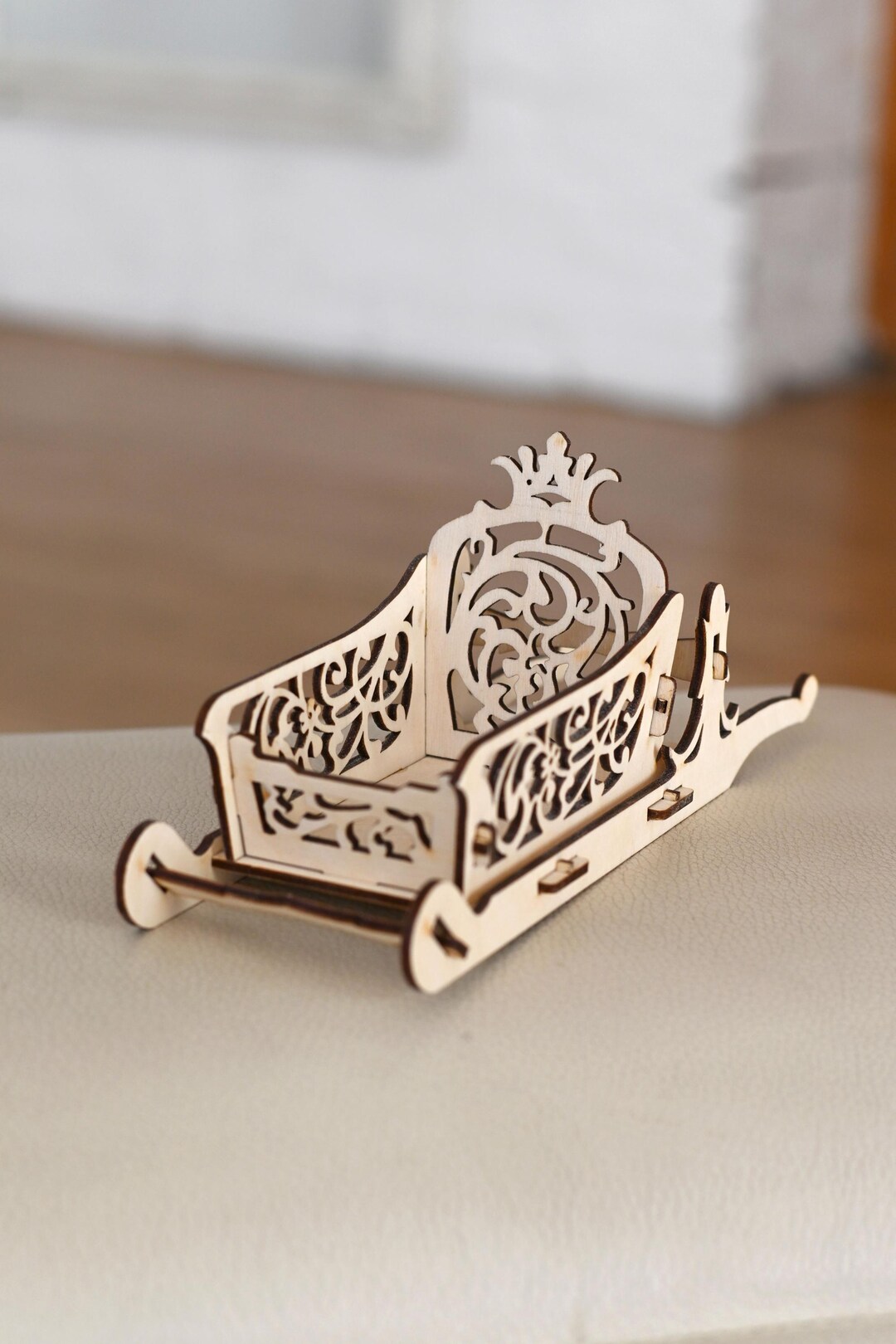 Sled Laser Cut, Santa Claus Sleigh Laser Cut File, Christmas Reindeer ...