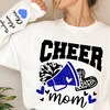 Senior Cheer Mom Blue Hoodie and Sweatshirt,faux Glitter Cheerleader ...