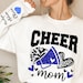 Senior Cheer Mom Blue Hoodie and Sweatshirt,faux Glitter Cheerleader ...