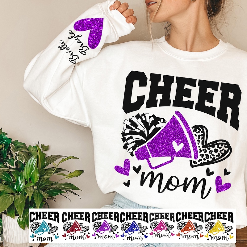 Black Cheer Hoodie Mom - Etsy