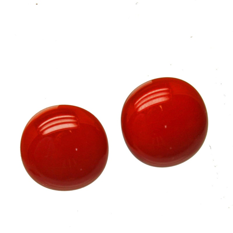 Red Stud Earrings - Etsy