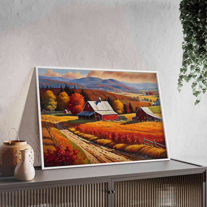 Wall Art Landscape Poster Framed Posters Home Decor - Etsy