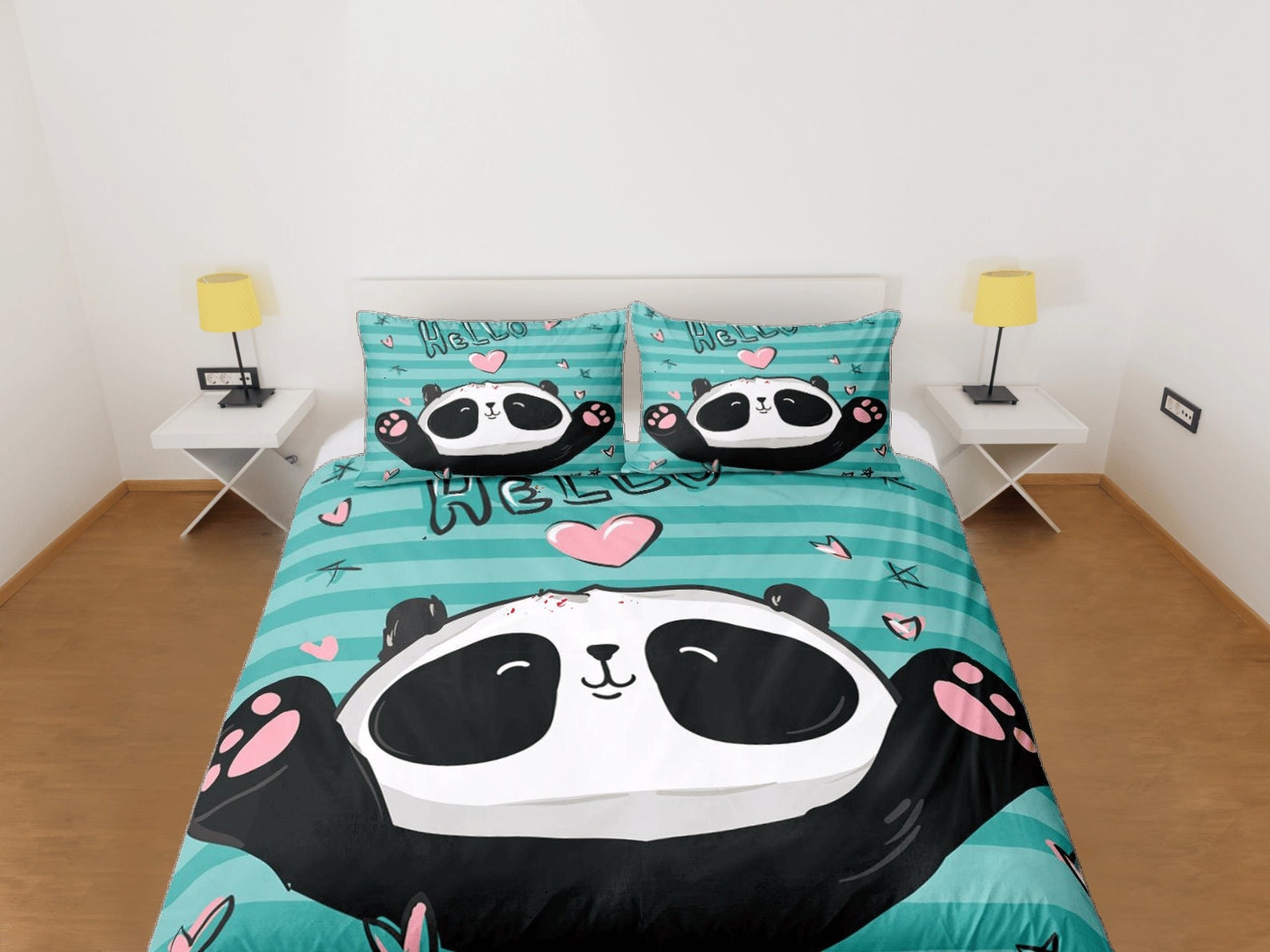 Adorable Panda Duvet, Wonderful Bedding Set, Soft Bedding Set, Animal ...