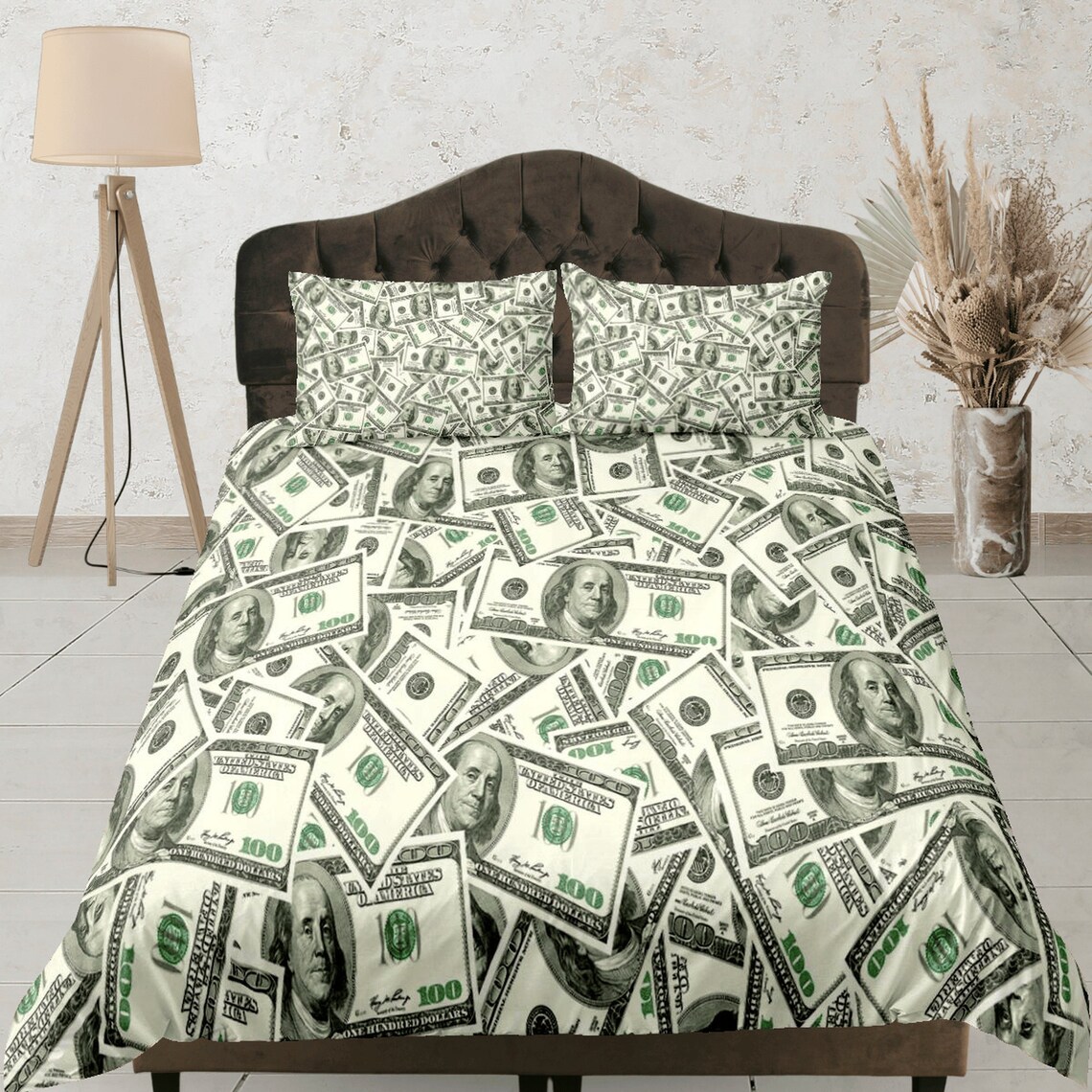 Money Print Duvet Cover, Custom Size, Dollar Bill Design, Unique ...