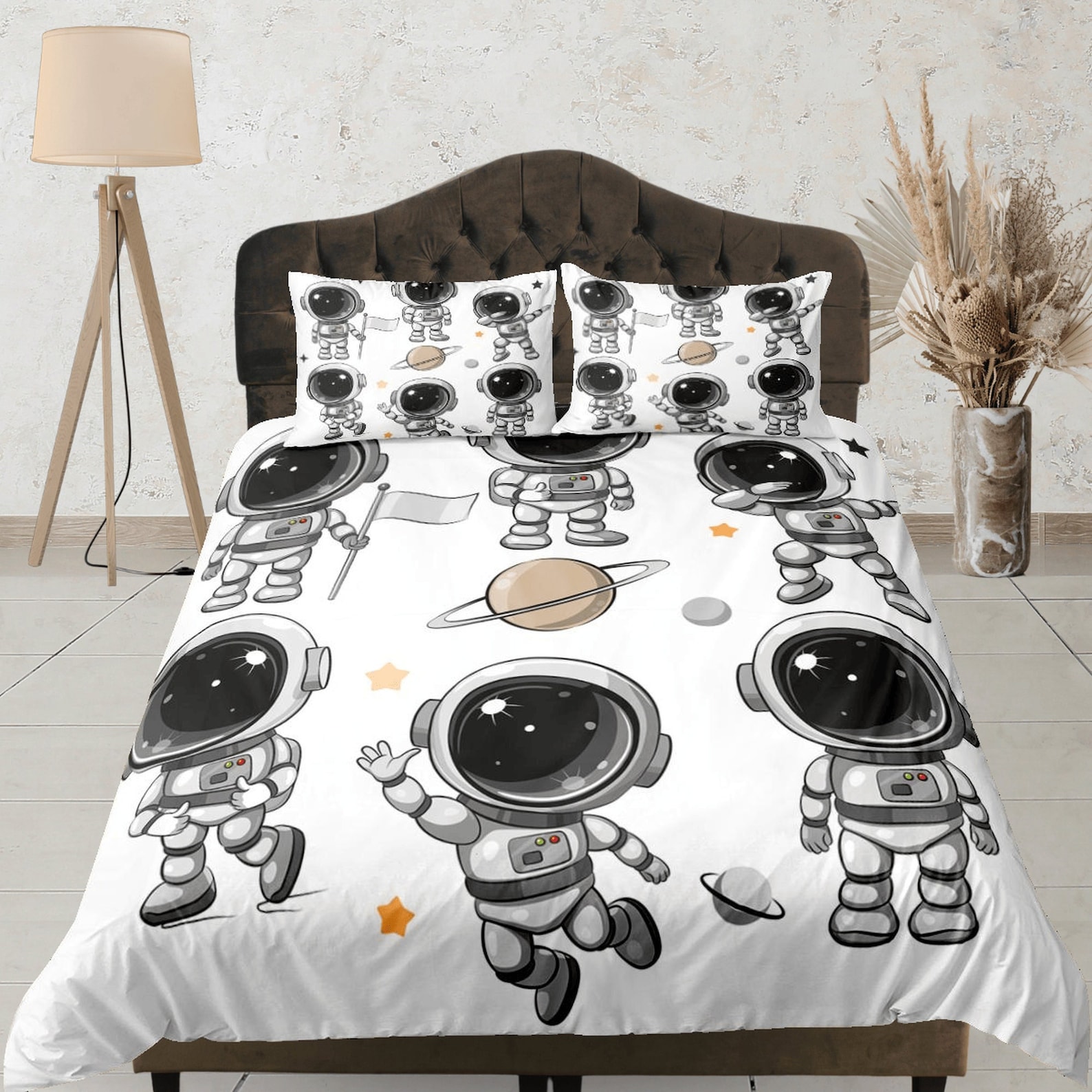 Astronaut Space Theme Duvet Cover Set, Kids Bedroom Set, Custom Size ...