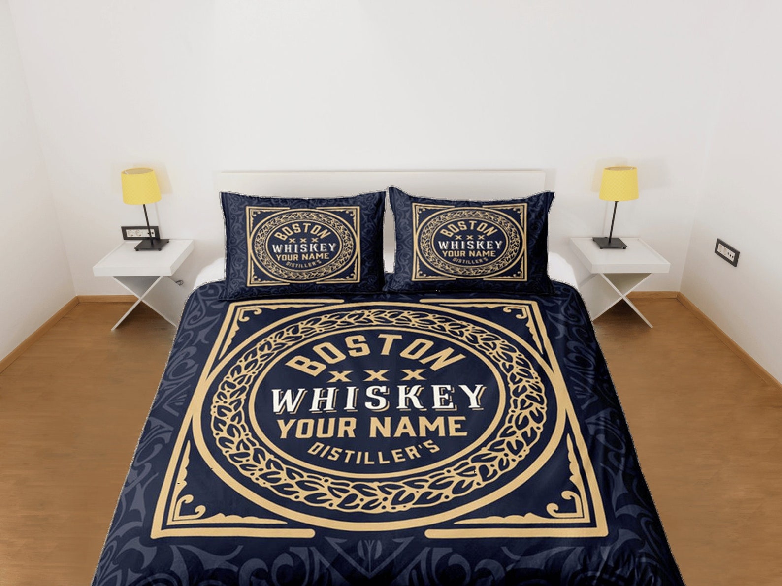 Personalized Whiskey Label Bedding Set, Wonderful Duvet Cover Set ...