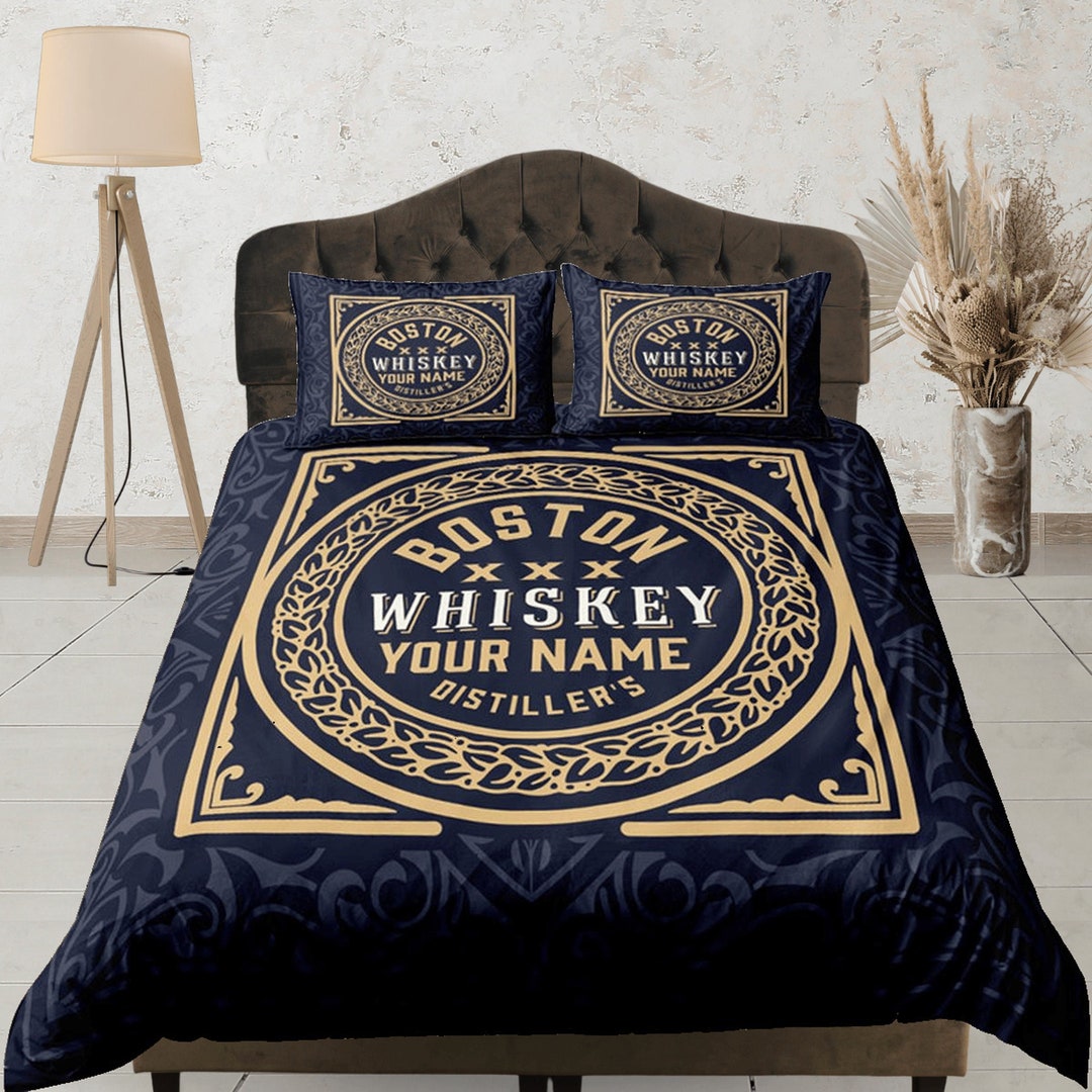 Personalized Whiskey Label Bedding Set, Wonderful Duvet Cover Set ...