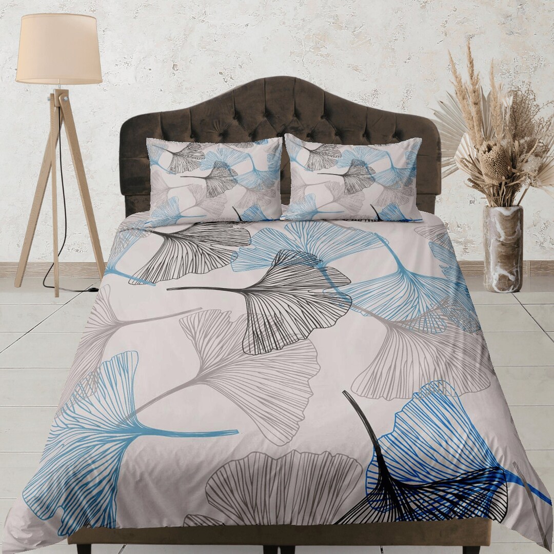 Ginkgo Leaf Duvet Cover Set, Gorgeous Bedding Set, Bedroom Set, Unique ...