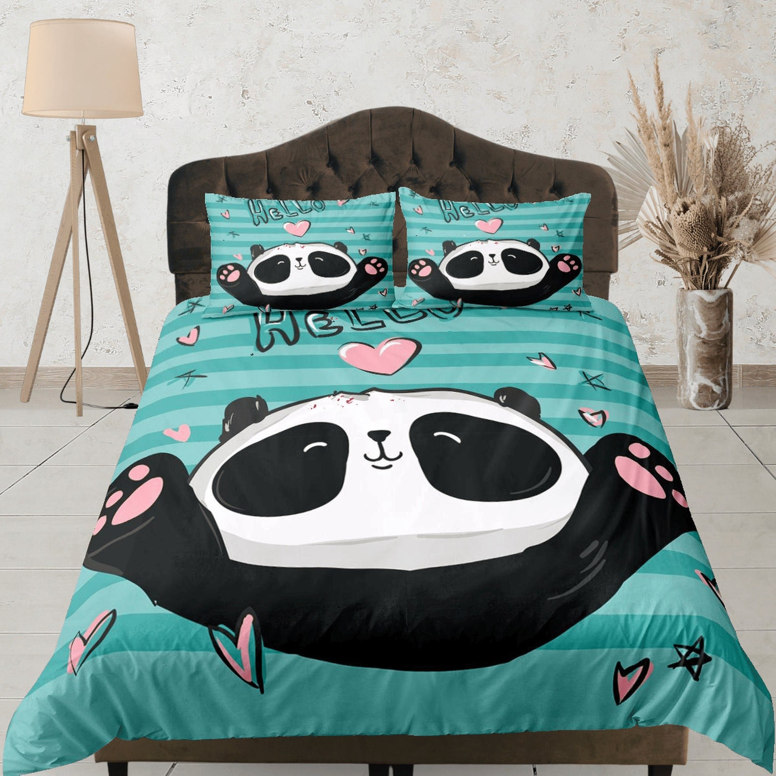 Adorable Panda Duvet, Wonderful Bedding Set, Soft Bedding Set, Animal ...