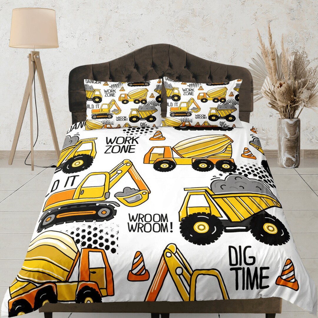 Construction Duvet Cover , Gorgeous Duvet Cover Set, Kids Bedroom Set ...