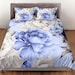 Floral Duvet Cover Set, Blue Peony Bedding, Luxury Bedroom Set ...
