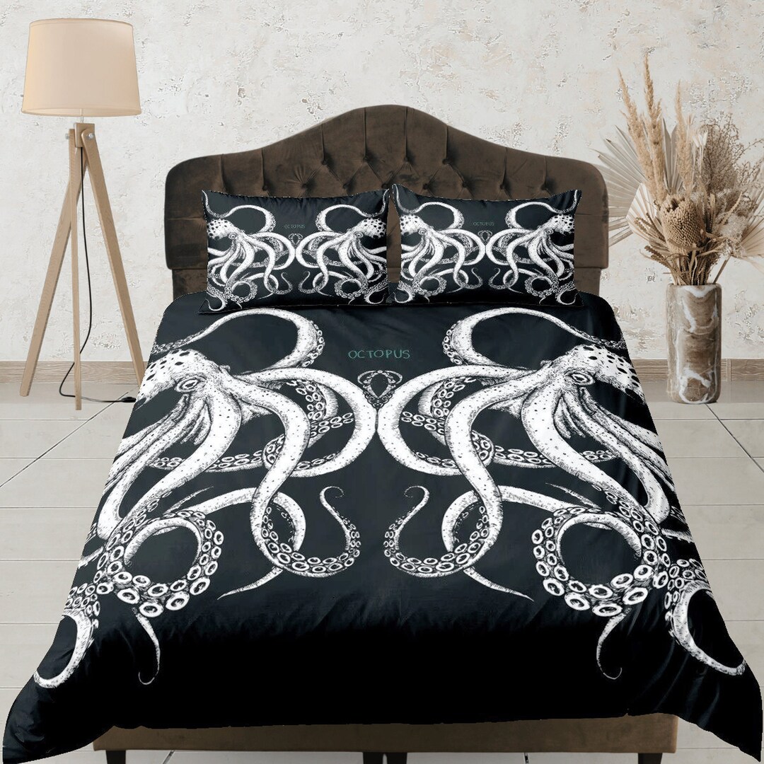 Octopus Bedding Set, Marine-theme Bedspread, Nautical Bedroom Set ...