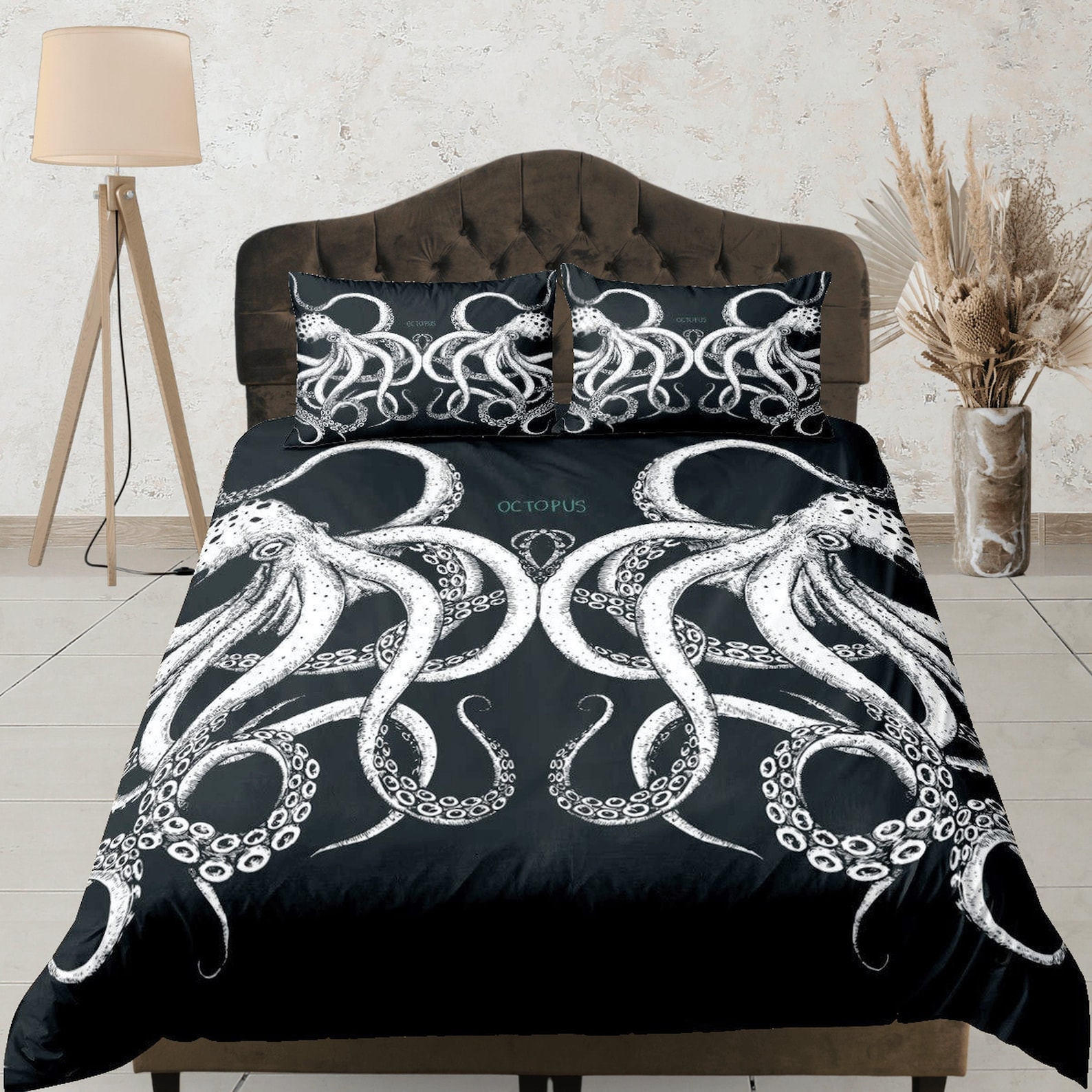 Octopus Bedding Set, Marine-theme Bedspread, Nautical Bedroom Set ...