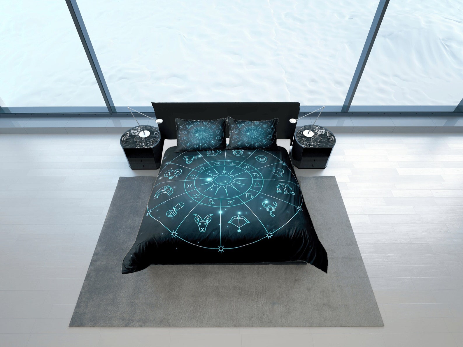 Zodiac Duvet Cover, Constellation Bedding Set, Astrology Bedroom Set ...