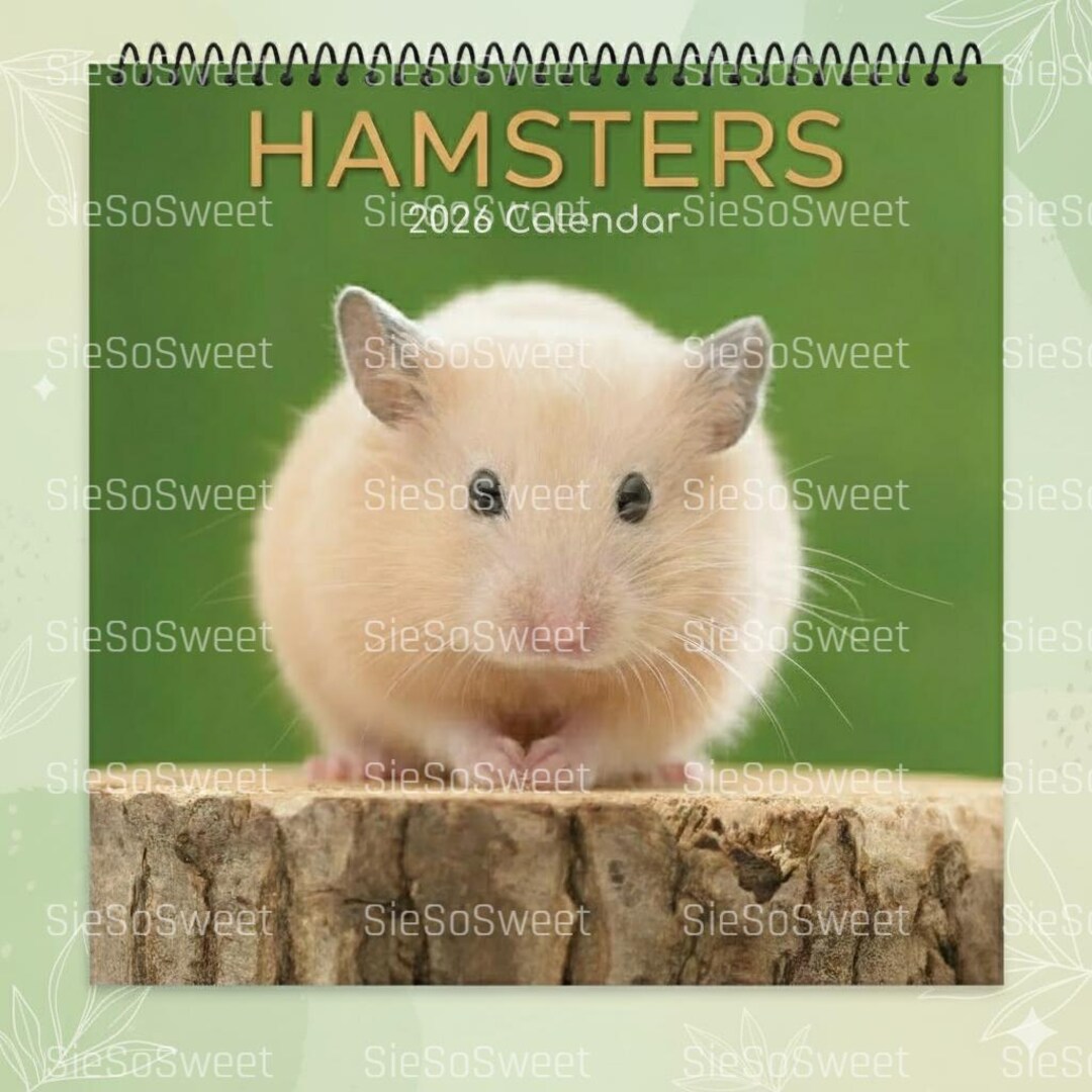 2026 Hamsters Calendar, Cozy Nature Photo Series - Etsy