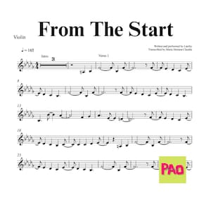 From the Start Laufey violin Solo Sheet Music PDF - Etsy UK