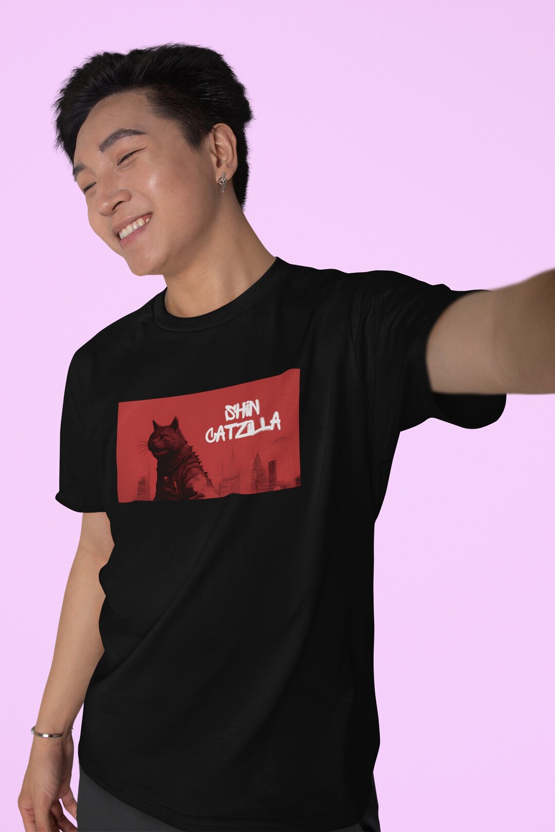 Comfort Colors Shin Catzilla Tshirt Movie 2017, Funny Cat Based on Shin ...