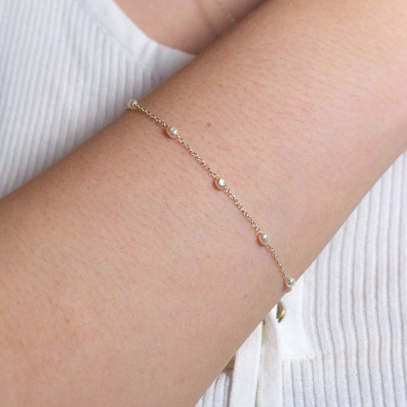 Pearl Small Bead Bracelet - Etsy