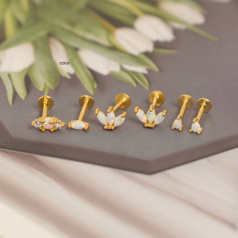 Flat Back Stud Earrings - Etsy